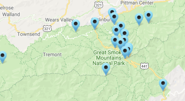 interactive map smoky mountains - National Park Photographer